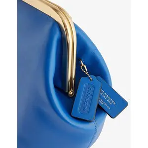 Coach Kisslock 27 Leather Shoulder Bag - Deep Sky | Editorialist